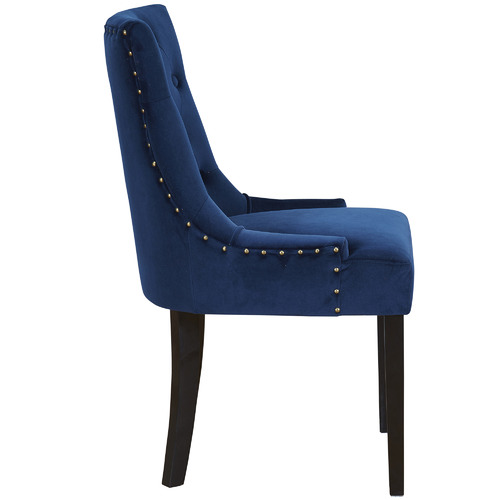 Navy velvet dining chairs store